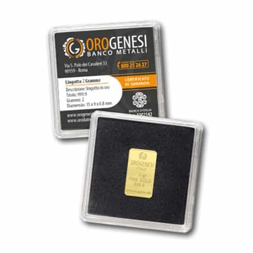 Lingotto d'Oro 2 grammi » Orogenesi | Orodainvestimento.it